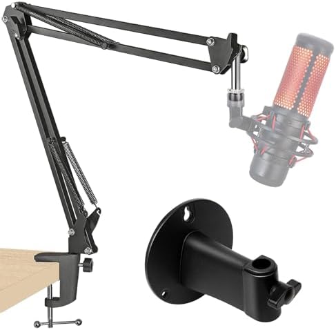 Amazon.com: HyperX QuadCast Boom Arm with Mic Wall Mount : Musical ...