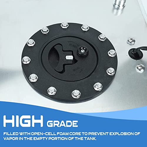 Snapklik.com : EASYBERG 5 Gallon Aluminum Fuel Cell, Silver Gas Tank