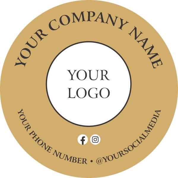 Askprints Label Stickers 100 Round Labels Customized for Small Business ...