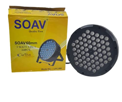 Buy Soav Led Par LPC008S Led Light Red Green Blue 60 LEDs RGB Online at Low Prices in India ...