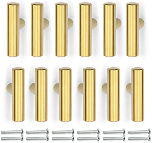 ZACUDA 12 PCS T Bar Handle Stainless Steel Cabinet Pulls 50mm Single ...