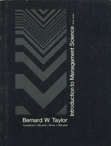 Introduction to Management Science... by Bernard W. Taylor III