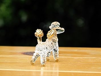 Amazon.com: Handmade Mini 2" Poodle Dog Figures Blown Glass Art ...