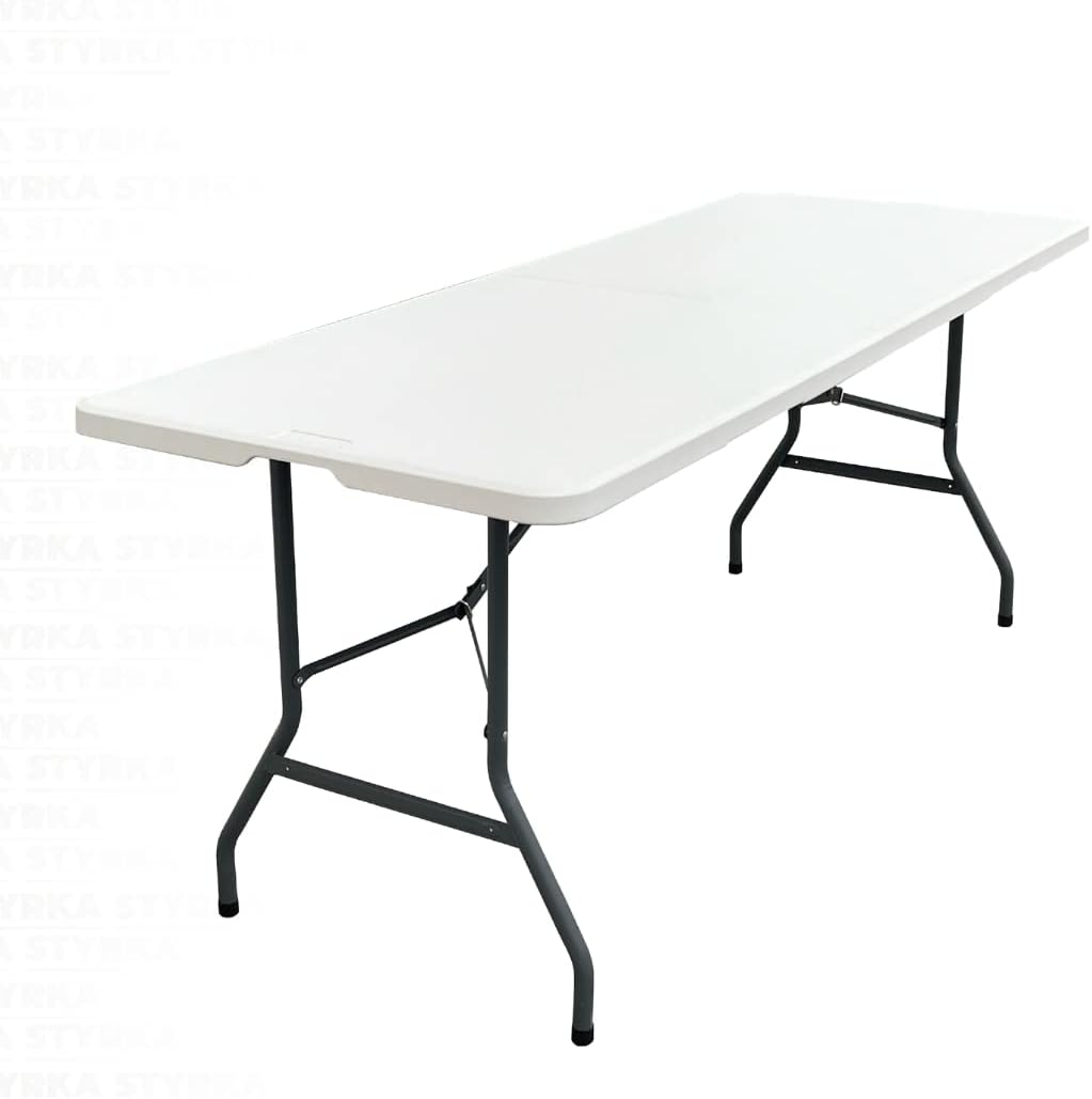 STYRKA | Mesa Plegable Rectangular 1.80 m | Tipo Portafolio con Candado ...
