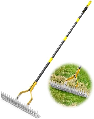 Amazon.com : VIVOSUN 15" Thatch Rake, 15" x 70" Lawn Thatching Rake ...