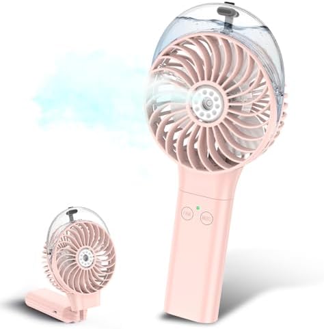Amazon.com: Portable Handheld Misting Fan, Rechargeable Personal Mister ...