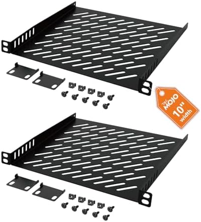 Amazon.com: Tecmojo 2 Pack 0.5U Rack Mount Shelf for 10" Server Rack, 7 ...