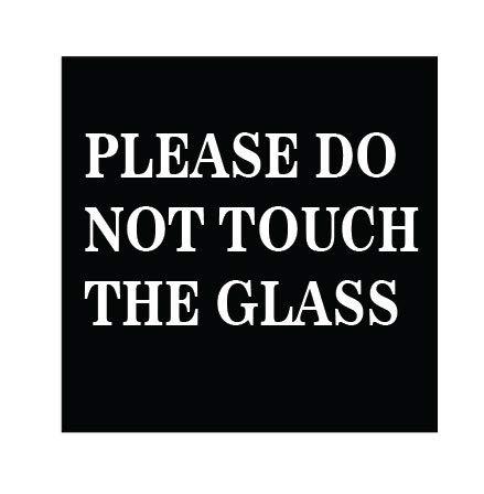 VVWV Please Do Not Touch Glass Sign Sticker for Public Private Hospital ...