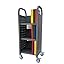 Amazon.com: Workington Single Bank Rolling Book Truck Book Cart with 3 ...