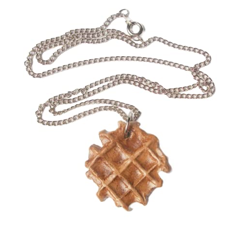 Amazon.com: Waffle Necklace on 18 inch Silver Chain : Handmade Products