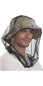 Amazon.com: OutdoorEssentials Mosquito Bug Head Net - Face Netting ...