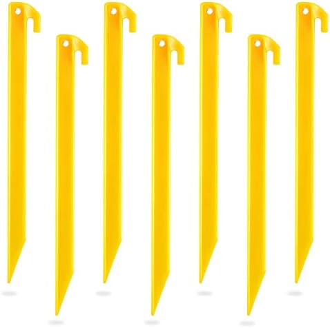 Amazon.com : Aluminum Tent Stakes with Hooks - MAQIHAN 7'' Tent Stakes ...