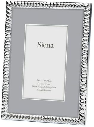 Amazon.com - Siena Spiral Rope Silver Picture Frame, Tarnish Resistant ...