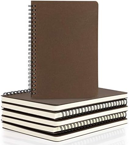 Amazon.com : EUSOAR College Ruled Spiral Notebook, A5 6packs 5.5"X8.3 ...