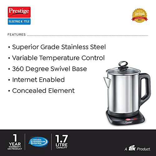 Prestige Smart-1.7 IOT enabled Electric Kettle with Concealed Element(1 ...