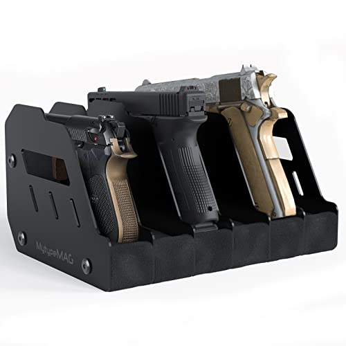 Snapklik.com : Gun Rack For 6 Handguns, Pistol Holder Organizer ...