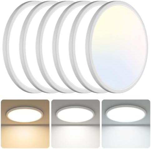 Lexier 2Pack 12 Inch 3200LM Flush Mount LED Ceiling Lights,White 28W ...