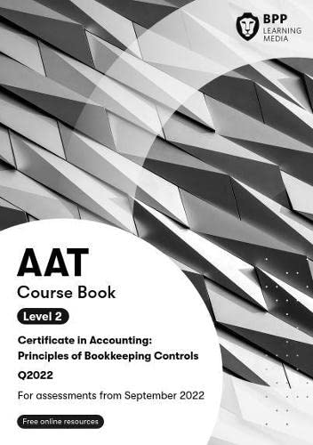 AAT Principles of Bookkeeping Controls: Course Book : BPP Learning ...