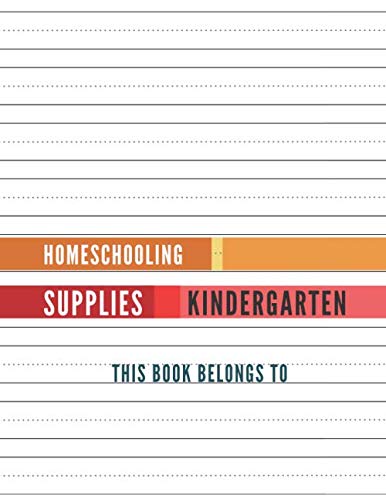 Homeschooling Supplies Kindergarten: Notebook with Dotted Lined Sheets ...