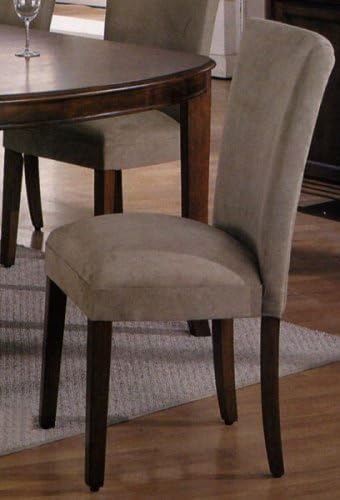 Amazon.com - AtHomeMart Set of 2 Taupe Finish 38"H Parson Chairs - Chairs