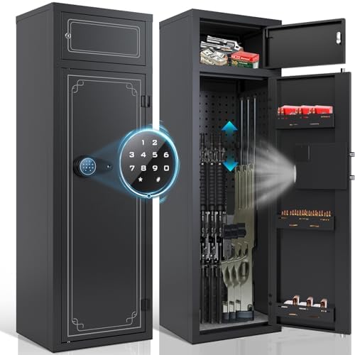 KAER Large Gun Safes for Home - Rifle, Pistol & Shotgun Cabinet with ...