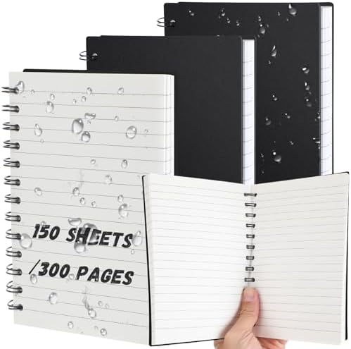 Amazon.com : Saypacck 4 Pack Weatherproof Spiral Notebook 4” x 6” Small ...