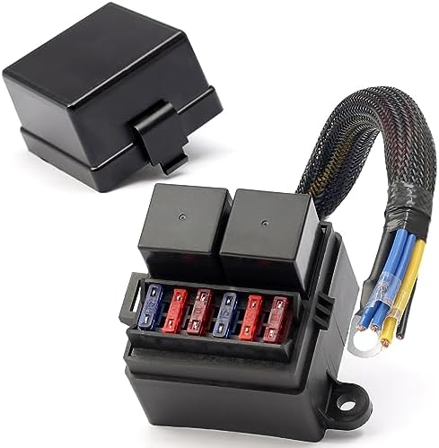Amazon.com: Pre-Wired Fuse Relay Box Waterproof, 2 4-Pin 80A Relay ...