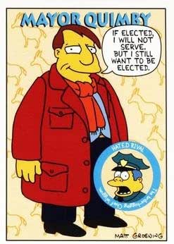 Mayor Joe Quimby trading card (The Simpsons) 1994 Skybox #S25 at Amazon ...