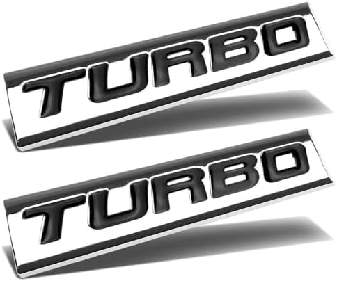 Amazon.com: 2Pcs 3D Polished Chrome Turbo Letter Car Emblem Trunk Lid ...