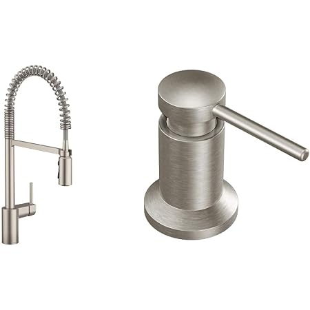 Moen Align Matte Black One-Handle Pre-Rinse Spring Pulldown Kitchen ...