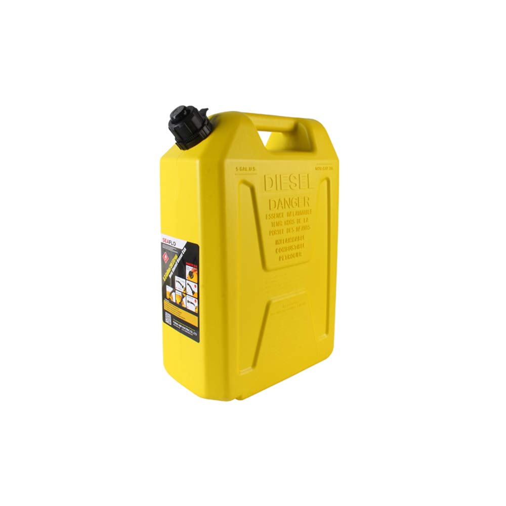 Fuelmate 20 Liter Yellow Plastic Jerry can with Integrated Spout, 15 ...