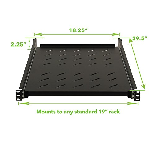 Snapklik.com : NavePoint 4-Post Sliding Server Shelf, Cold Rolled Steel ...