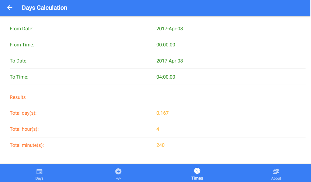 Date and Time Calculator - App on the Amazon Appstore