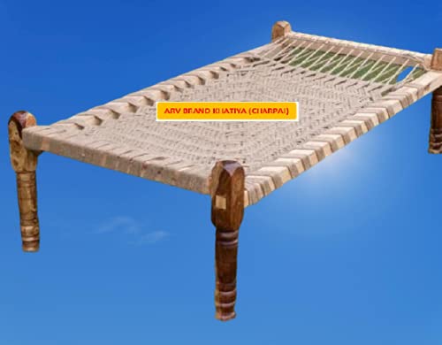ARV CHARPAI DESHI Natural, KHATIYA/Bed (Blue, 5 x 6) : Amazon.in: Home ...