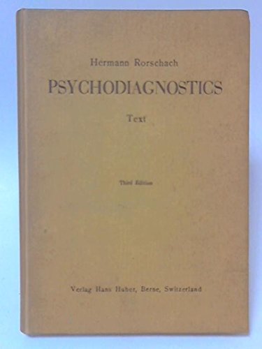 Psychodiagnostics Text: Rorschach, Hermann: Amazon.com: Books