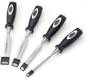Footprint 89 Series 150027 4-Piece Soft Grip Wood Chisel Set 1/4-Inch ...