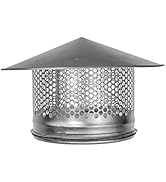 6 Inch Round Roof Cap - All Weather Chimney Cap - Galvanized Steel with ...