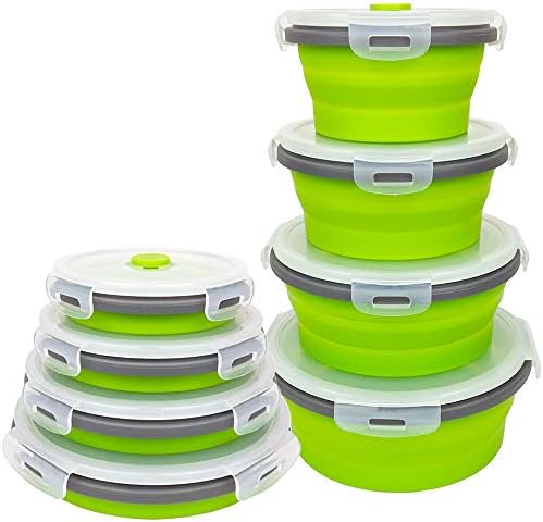 Amazon.com: ABSOK 2 Pcs Collapsible Food Storage Containers with Lids ...
