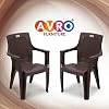 AVRO FURNITURE 7756 Plastic Chair | Set of 2 | Matt and Gloss Pattern ...