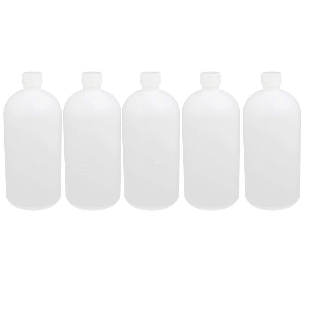 Buy IIVVERR 5Pcs 1L HDPE Plastic White Narrow Mouth Liquid Reagent ...