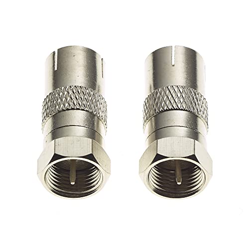 TV Aerial Connector To F Connector For TV And Radio | F-Type Male Plug ...