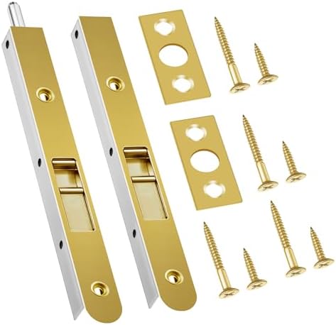 Ceoighe 2 Pack Flush Bolt for Double Door, 7 Inch Heavy Duty Flush ...