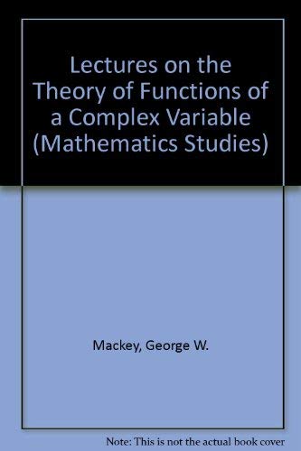 Jp Lectures On The Theory Of Functions Of A Complex Variable