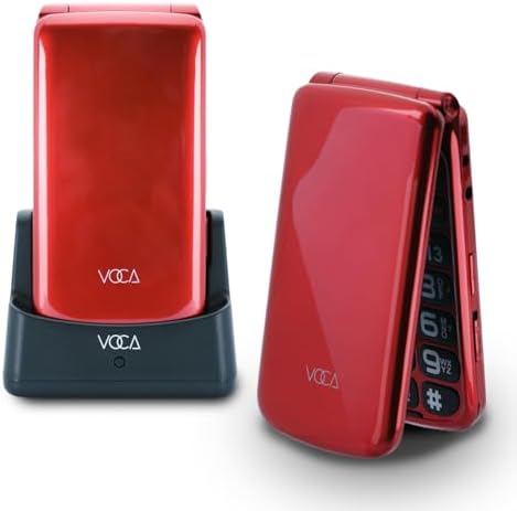 VOCA Big Button Flip Phone for Seniors Elderly | Unlocked 4G LTE | Loud ...