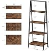 Amazon.com: Homeiju 4-Tier Leaning Ladder Bookshelf, Rustic and Wood ...