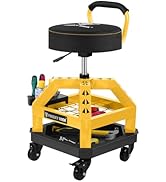 Amazon.com: FREEKYROCK Rolling Shop Stool with Wheels, Heavy Duty ...