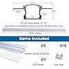 Muzata 5pack 3.3FT/1M Plaster in LED Channel Trimless Recessed LED ...