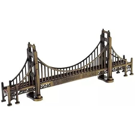 Lilone Vintage Metal Golden Gate Bridge Statue Miniature Decorative ...