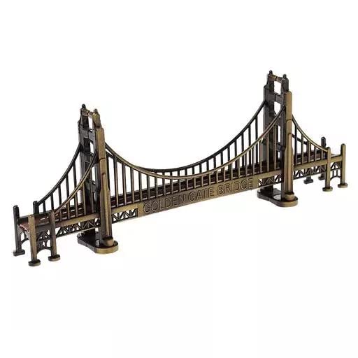 Lilone Vintage Metal Golden Gate Bridge Statue Miniature Decorative ...