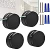 Amazon.com: Black Frameless Mirror Mounting Hardware Kit Zinc Alloy ...